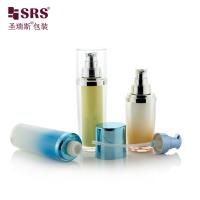 China L041 luxury white lotion bottle with golden shoulder ,foam pump bottle for sale