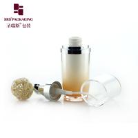 China L041 luxury white lotion bottle with golden shoulder ,foam pump bottle for sale