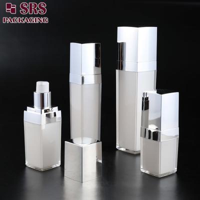 China L050 SRS China manufacturer Luxury Acrylic empty Square Cream Spray Pump Bottle For face Cream for sale