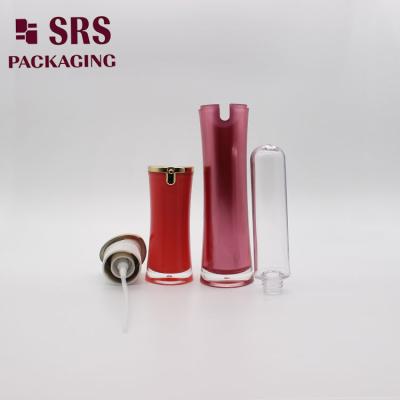 China L092 SRS China Supplier luxury empty black skin care products container acrylic lotion bottle for sale