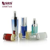 China L080 Shengruisi Custom Color Triangle 15ml 30ml 50ml Plastic Acrylic Lotion Skincare Packaging for sale
