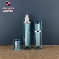 China L059 Shengruisi Newest Design empty square metalized Acrylic Luxury Pump Skincare Lotion Bottle for sale