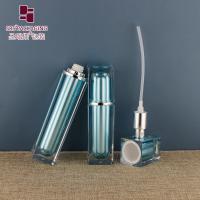 China L059 Shengruisi Newest Design empty square metalized Acrylic Luxury Pump Skincare Lotion Bottle for sale