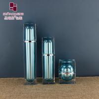China L059 Shengruisi Newest Design empty square metalized Acrylic Luxury Pump Skincare Lotion Bottle for sale