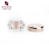 China J060C diamond shape acrylic shiny jar luxury cosmetic container for sale