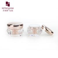 China J060C diamond shape acrylic shiny jar luxury cosmetic container for sale