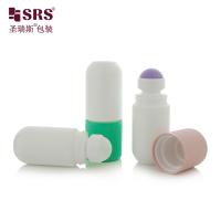 China RPPA1-50ML Round Bottom PP Solid Color With Colorful Cap Customized No Leakage Pain Relief Gel Roll On Massage Bottle for sale