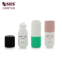 China RPPA1-50ML Round Bottom PP Solid Color With Colorful Cap Customized No Leakage Pain Relief Gel Roll On Massage Bottle for sale