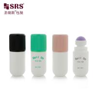 China RPPA1-50ML Round Bottom PP Solid Color With Colorful Cap Customized No Leakage Pain Relief Gel Roll On Massage Bottle for sale