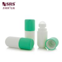China RPPA1-50ML Round Bottom PP Solid Color With Colorful Cap Customized No Leakage Pain Relief Gel Roll On Massage Bottle for sale