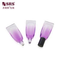 China GB3-10ML Tube Shape Thick Bottom Glass Roll On Bottle For Essential Oil Fragrance Roller Ball Packaging for sale