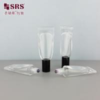 China GB3-10ML Empty Clear Glass Roll-On Bottle With Gemstone Ball Bamboo Cap With Hook for sale