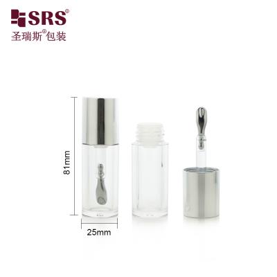 China G1185 Skincare Empty Clear Plastic Round Makeup Cute Lipgloss Tube Cosmetic Packaging for sale