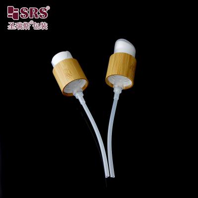 China N24 Bamboo Collar With Lotion Pump For 100ml Glass Bottle for sale