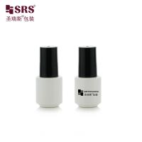 China DH-1B 4.5ML Round Bottom Glass Nail Polish Bottle With Brush Painted White Color Logo Printing for sale