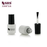 China DH-1B 4.5ML Round Bottom Glass Nail Polish Bottle With Brush Painted White Color Logo Printing for sale