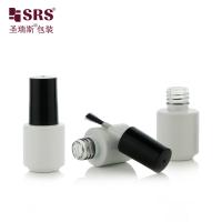 China DH-1B 4.5ML Round Bottom Glass Nail Polish Bottle With Brush Painted White Color Logo Printing for sale