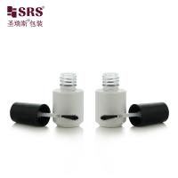 China DH-1B 4.5ML Round Bottom Glass Nail Polish Bottle With Brush Painted White Color Logo Printing for sale