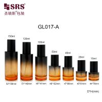 China GL017 15ml 20ml 40ml 50ml 100ml 120ml 150ml Empty Painted Gradient Color Glossy Thick Bottom Glass Lotion Bottle for sale