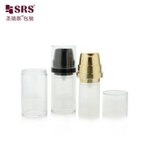 China SRSA404 15ml 30ml 50ml Double Wall Clear AS Plastic Cosmetic Lotion Foundation Bottle Customized for sale