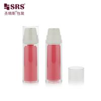 China SRSA404 15ml 30ml 50ml Transparent AS Plastic Airless Bottle For Facial Gel Serum Packaging for sale