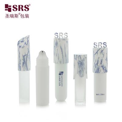 China BLPM-10ML Clear Transparent Glass Roll On Bottle With Unique Shape Plastic Cap Mold Opening for sale