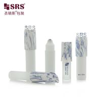 China BLPM-10ML Clear Transparent Glass Roll On Bottle With Unique Shape Plastic Cap Mold Opening for sale