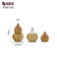 China Mini Gourd Shape Real Bamboo Glass Inner Roller Ball Bottle For Perfume Oil Luxury Customized for sale