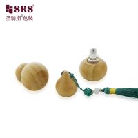 China Mini Gourd Shape Real Bamboo Glass Inner Roller Ball Bottle For Perfume Oil Luxury Customized for sale