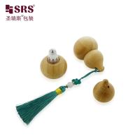 China Mini Gourd Shape Real Bamboo Glass Inner Roller Ball Bottle For Perfume Oil Luxury Customized for sale