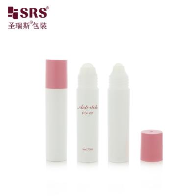 China RPPI 20ml Flat Bottom PP PCR Plastic Roller Ball Big Small Ball Choice Empty No Leakage Packaging for sale