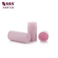 China D042 50ML Custom Pink Color Round Shape Plastic Deodorant Stick Container Bottom Filling for sale