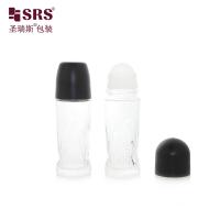 China BLPG-A 50ml Unique Shape Glass Thick Wall Roller Ball Bottle For Deodorant Gel Pain Relief Gel Packaging for sale