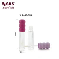 China SLR023-3ML Clear Bottle With Cute Unique Shape Cap For Lip Gloss Empty Applicator Makeup Packaging for sale