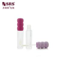 China SLR023-3ML Clear Bottle With Cute Unique Shape Cap For Lip Gloss Empty Applicator Makeup Packaging for sale