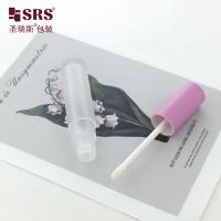 China SLR009-3.5ML Round Cylinder Clear Plastic Makeup Skincare Lipgloss Tube Bottle Custom High Quality Matte Finished for sale