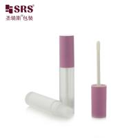 China SLR009-3.5ML Round Cylinder Clear Plastic Makeup Skincare Lipgloss Tube Bottle Custom High Quality Matte Finished for sale