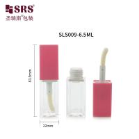 China SLS009-6.5ML Square Shape Cute Mini Plastic Makeup Lip Gloss Gel Bottle Applicator Injection Custom Color for sale