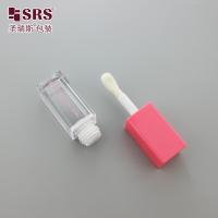 China SLS009-6.5ML Square Shape Cute Mini Plastic Makeup Lip Gloss Gel Bottle Applicator Injection Custom Color for sale
