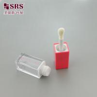 China SLS009-6.5ML Square Shape Cute Mini Plastic Makeup Lip Gloss Gel Bottle Applicator Injection Custom Color for sale