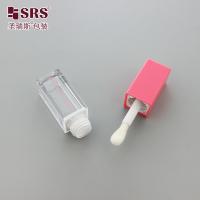 China SLS009-6.5ML Square Shape Cute Mini Plastic Makeup Lip Gloss Gel Bottle Applicator Injection Custom Color for sale