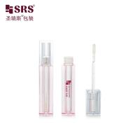 China SLS010-4.5ML Square Clear Matte Frosted Makeup Lip Gloss Bottle With Brush Customization Packaging for sale