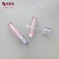 China SLS010-4.5ML Square Clear Matte Frosted Makeup Lip Gloss Bottle With Brush Customization Packaging for sale