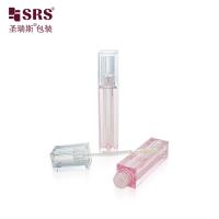 China SLS010-4.5ML Square Clear Matte Frosted Makeup Lip Gloss Bottle With Brush Customization Packaging for sale