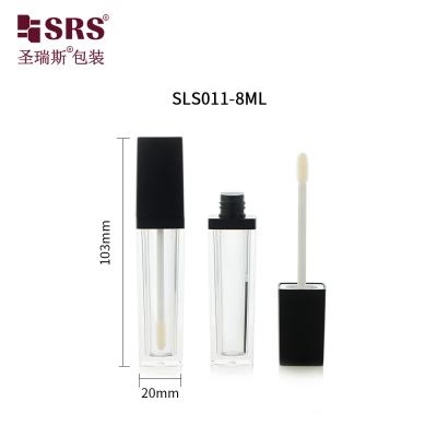 China SLS011-8ML Square Luxury Portable Empty Lip Gloss Liquid Highlight Bottle Applicator for sale