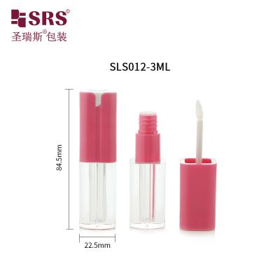 China SLS012-3ML Square Round Corner Transparent Plastic Tube Lip Gloss Packaging Wholesale Customization for sale