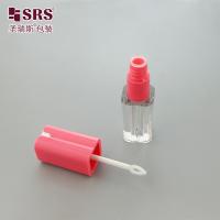 China SLS012-3ML Square Round Corner Transparent Plastic Tube Lip Gloss Packaging Wholesale Customization for sale