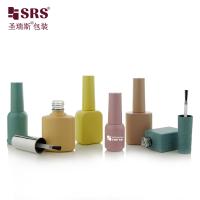 China Customize Color Glass Bottle With Brush For Nail Polish Empty Makeup Bottles Packaging Painted Color With Logo Printing for sale