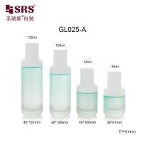 China GL025 35ml 50ml 100ml 120ml Paint Custom Color Frosted Glass Bottle With Dropper Lotion Pump For Cosmetic for sale