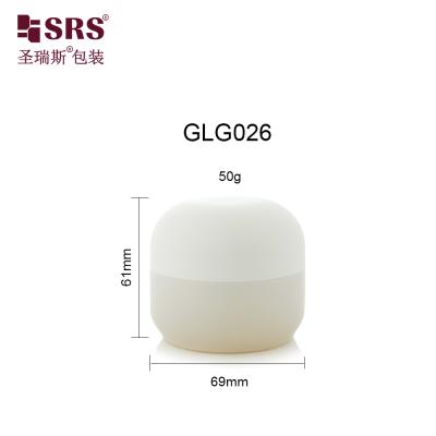 China GLG026 50g Cute Round Bottom Round Cap Empty Cosmetic Glass Jar For Cream Facial Care Product for sale